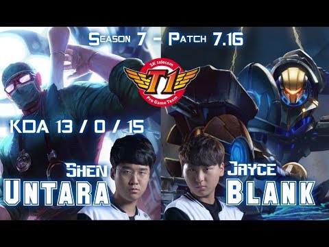 SKT T1 Untara SHEN vs SKT T1 Blank JAYCE Top - Patch 7.16 KR Ranked ...
