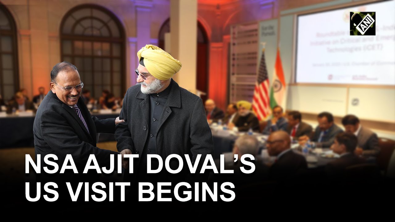 NSA Doval begins US visit, meets Indian Ambassador - YouTube