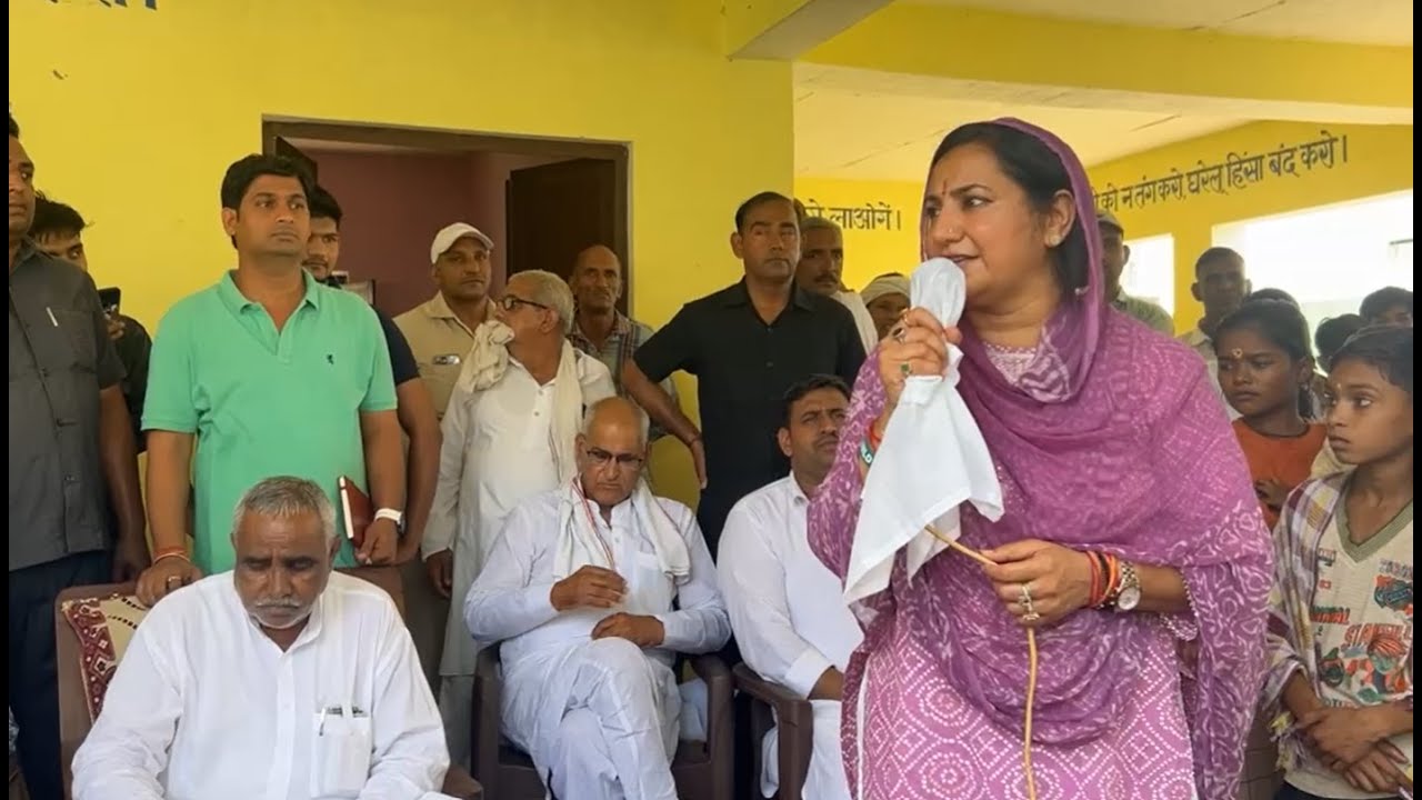 Hisar से INLD की लोकसभा प्रत्याशी Sunaina Chautala ने "नया गाँव" (हल्का ...