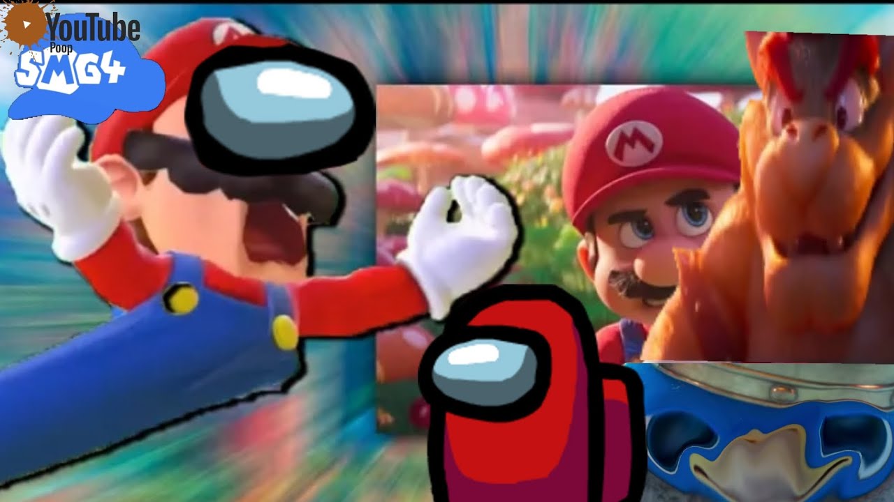 (SMG4 YTP) Angry red Mario Reacts to himself In a AMONG US Mario Movie ...