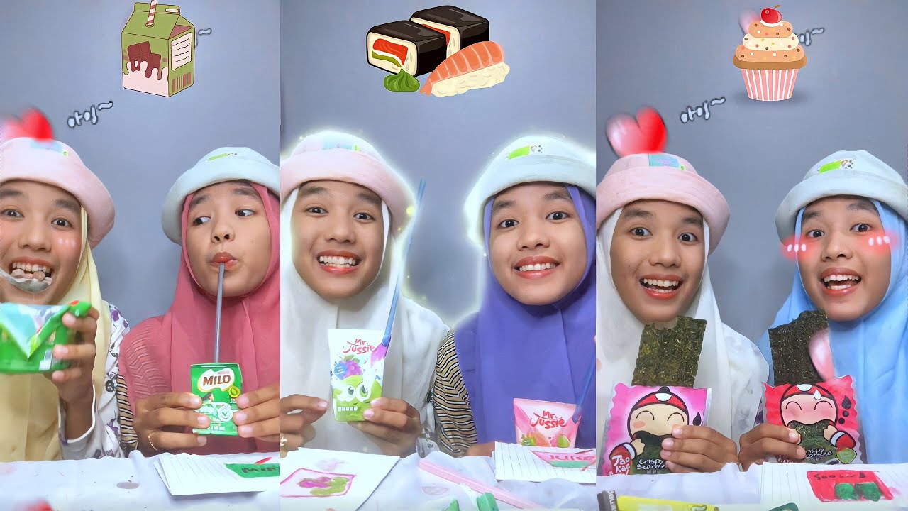 MEMBUAT SUSHI DAN MENGGAMBAR AJAIB!! Makan rumput laut,kue cokelat,dan ...