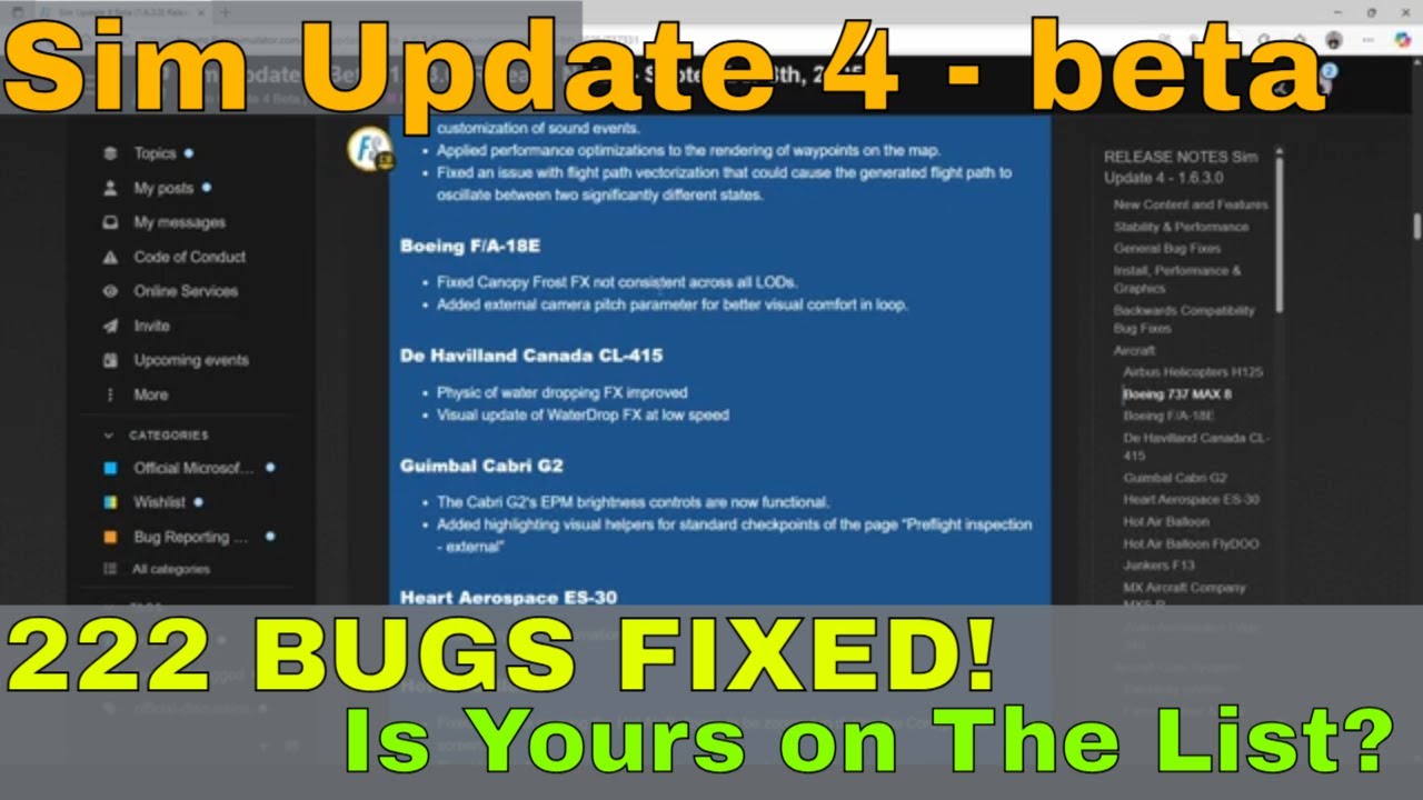 222 Bugs SQUASHED! 🐞 MSFS 2024 Sim Update 4 Beta - Is YOURS Fixed ...