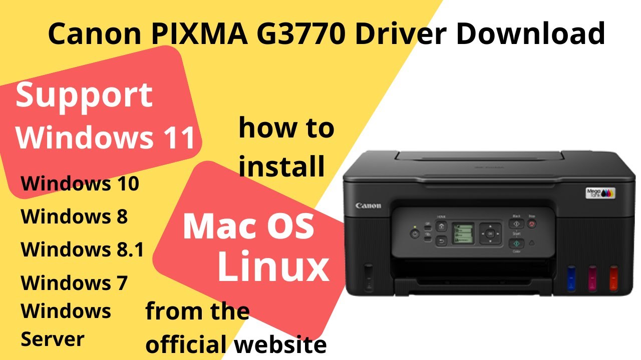 Canon PIXMA G3770 Driver Download and Setup Windows 11 Windows 10, Mac ...