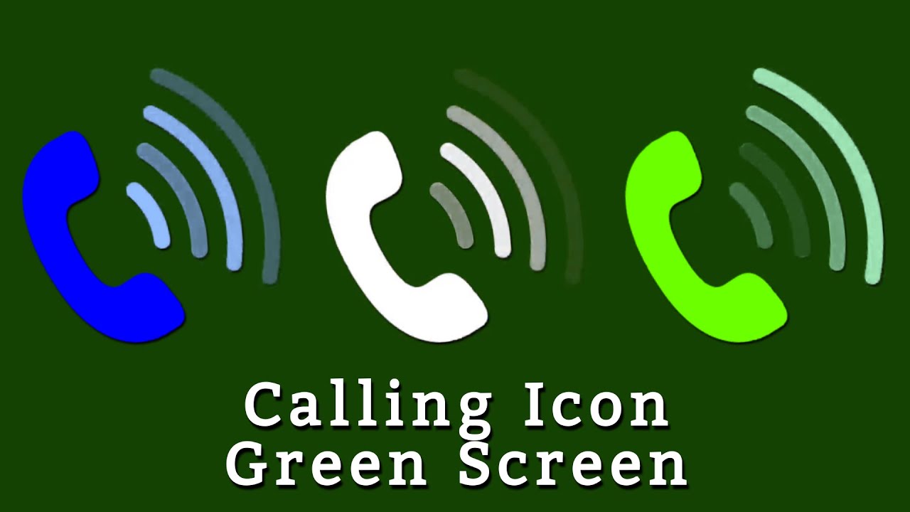 Calling Icon Green Screen # Calling Icon Animation # Overlay # 1080P ...