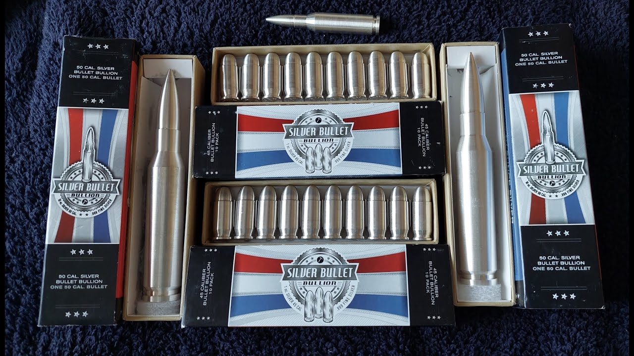Massive Ammo Drop : Silvertowne Mint .45 ACP and .50 BMG Silver Bullets ...