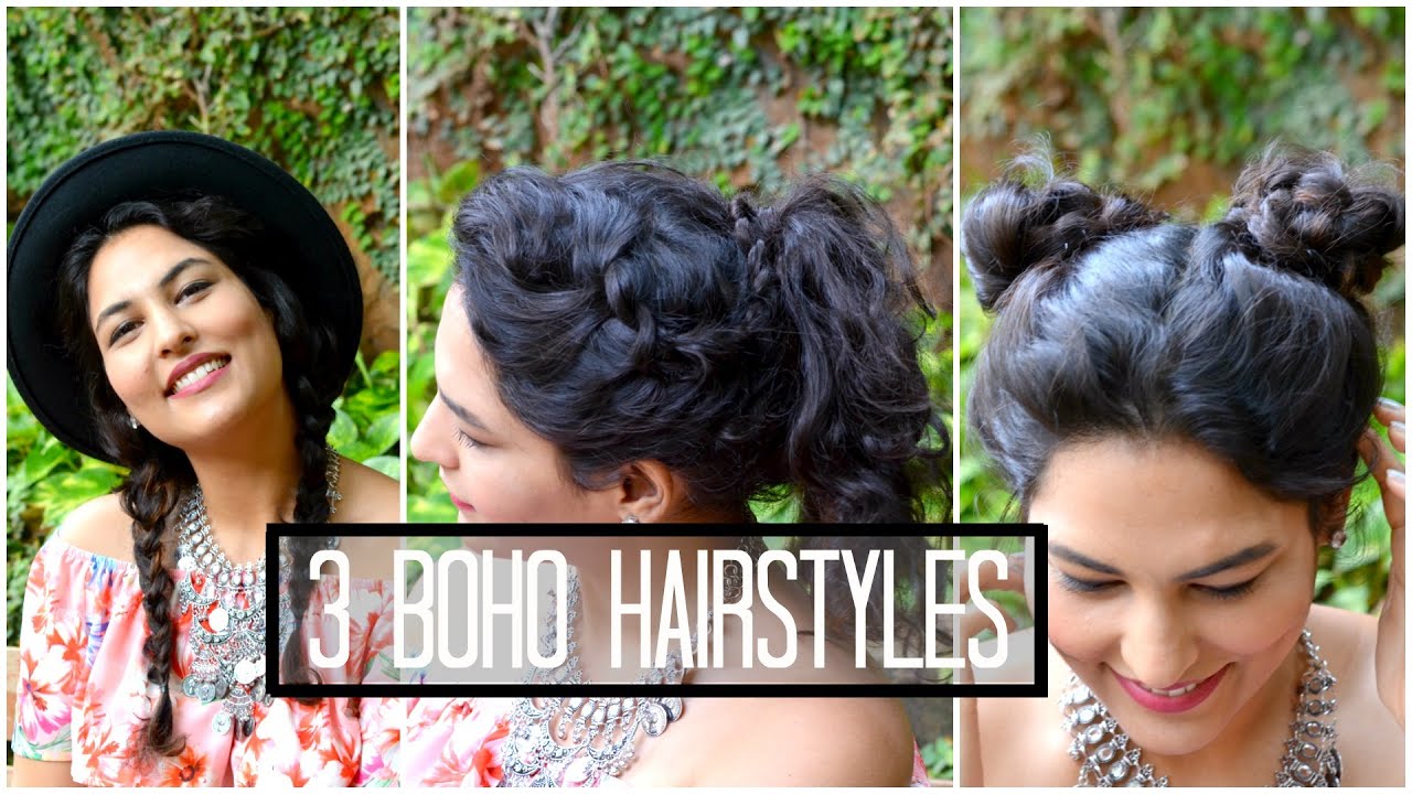 3 EASY BOHO HAIRSTYLES | Back To School ft Knot Me Pretty ...