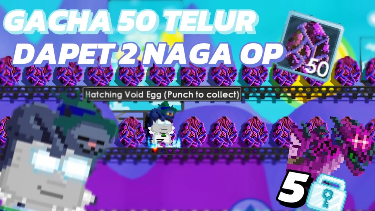 GACHA 50 TELUR NAGA!!! DAPAT 2 NAGA OP!!! | Growtopia Indonesia - YouTube