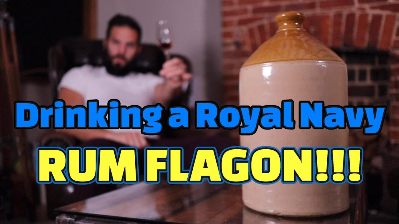 OPENING AND DRINKING A ROYAL NAVY RUM FLAGON!!! Rare Vintage rum taste ...
