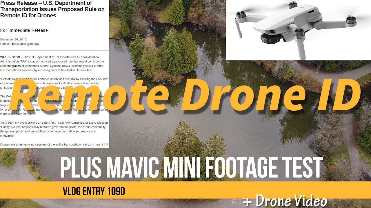 Remote Drone ID Proposal And Mavic Mini Video Capture Test - YouTube