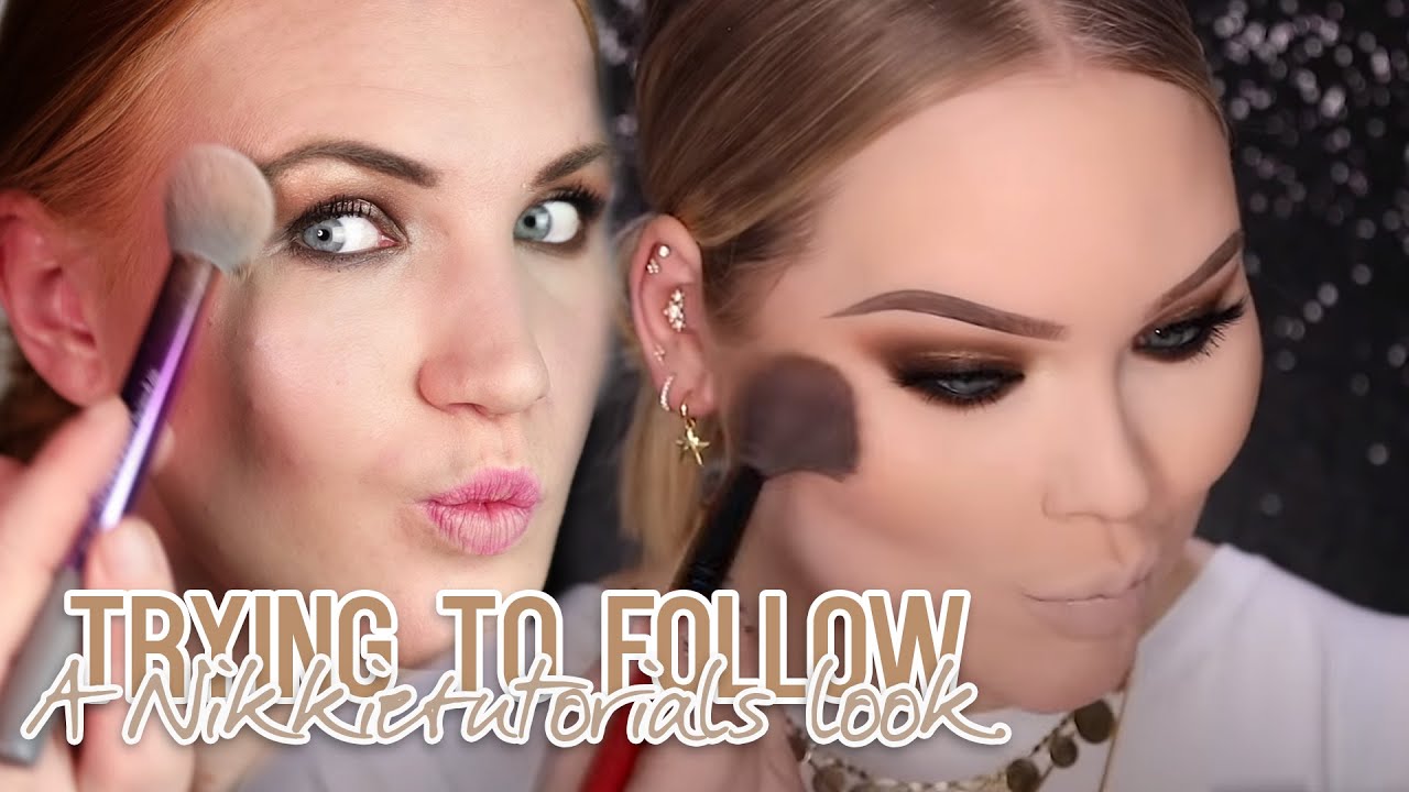 I TRIED FOLLOWING A NIKKIETUTORIALS MAKEUP TUTORIAL.. - YouTube