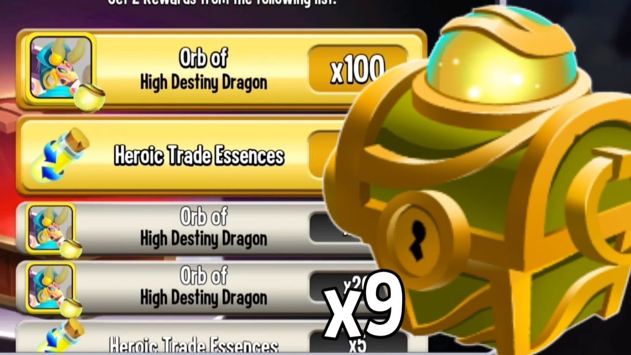 Opening x9 Collection Chest ! Get High Destiny Dragon Orbs - YouTube