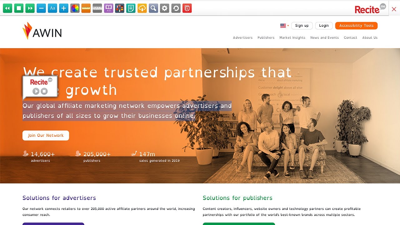 Awin US Offers Assistive Technology To Support Website Visitors - YouTube
