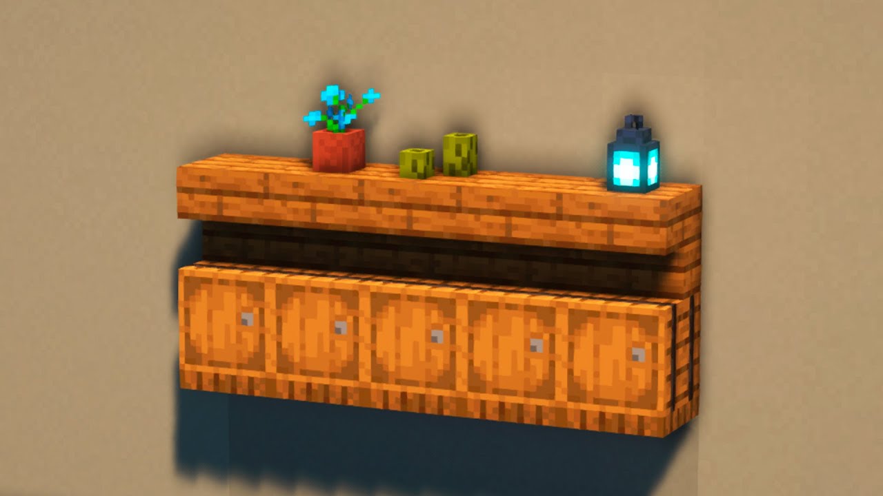 Large Shelves In Minecraft - YouTube