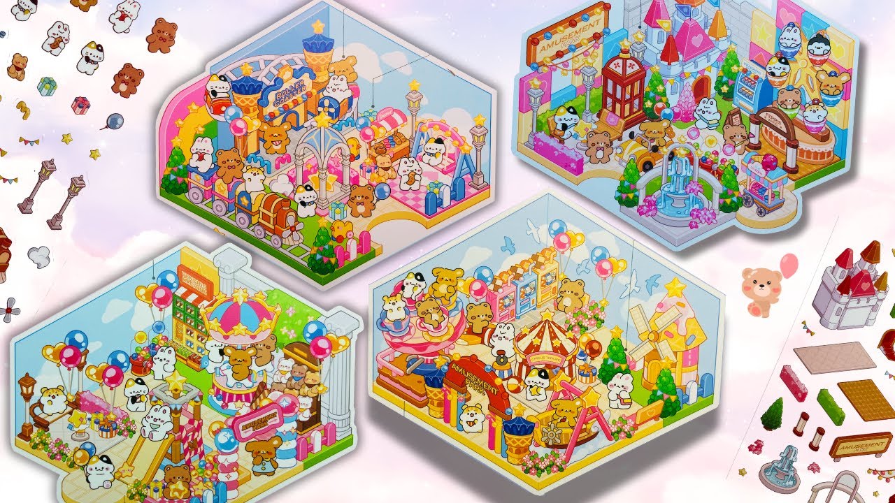 DIY a super large Amusement park with landscape stickers | 5 hours to ...