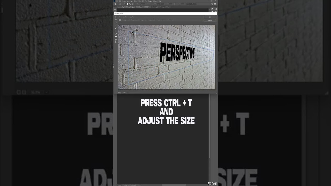 Perspective Text or Object in Photoshop - Vanishing Point Tutorial ...