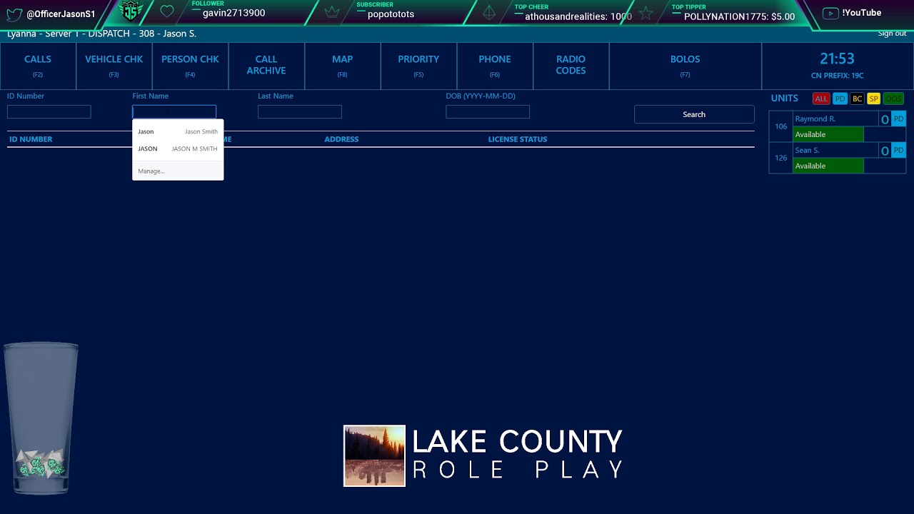 Lake County Roleplay - Dispatcher 308 in control - YouTube