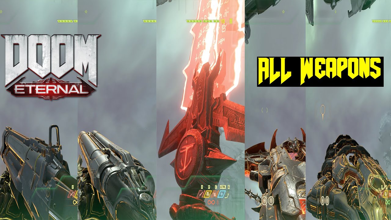 Doom Eternal All Weapons,Guns [Fully Upgraded & Mastered] Showcase And ...