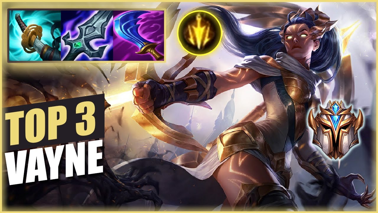 [Wild Rift] Vayne TOP 3 - S8 Challenger ranked game + build - YouTube