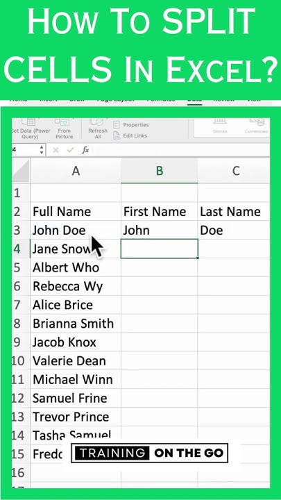 Unlock Excel's Power: Learn How to Split Cells Like a Pro - YouTube
