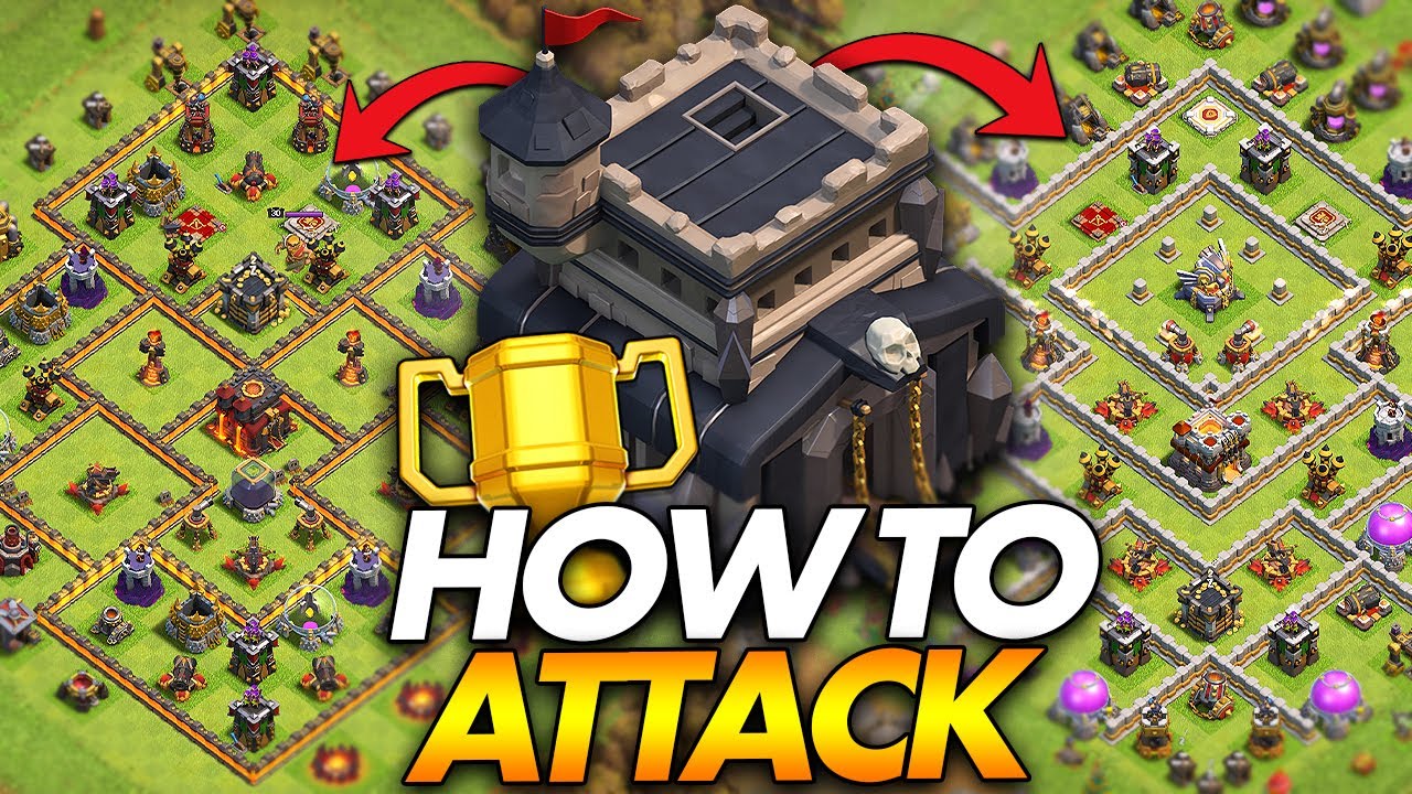 How to Attack Popular Pushing Bases as a TH9 | Clash of Clans - YouTube