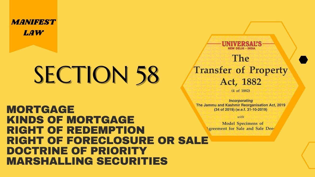 SECTION 58 OF TPA || MORTGAGE AND ITS KINDS || ||TRANSFER OF PROPERTY ...