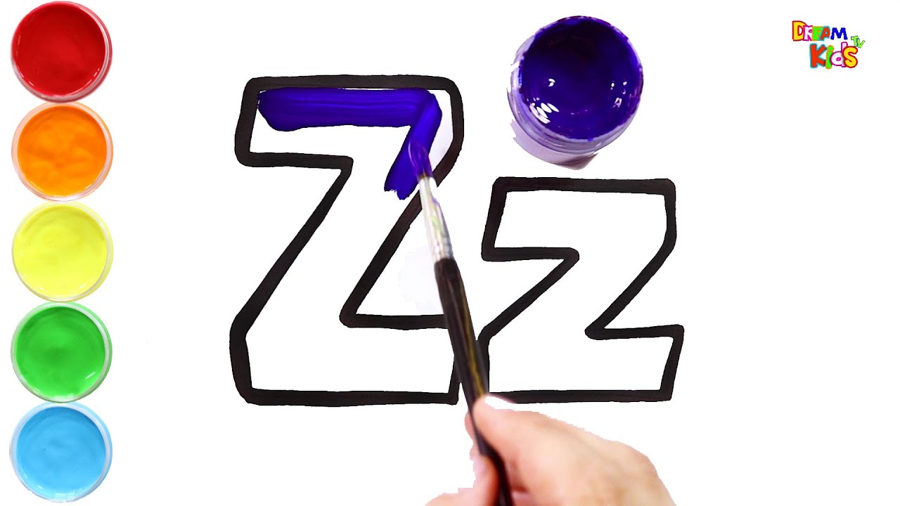 English Alphabet for kids | Letter Z z | learn colors | Keywords ...
