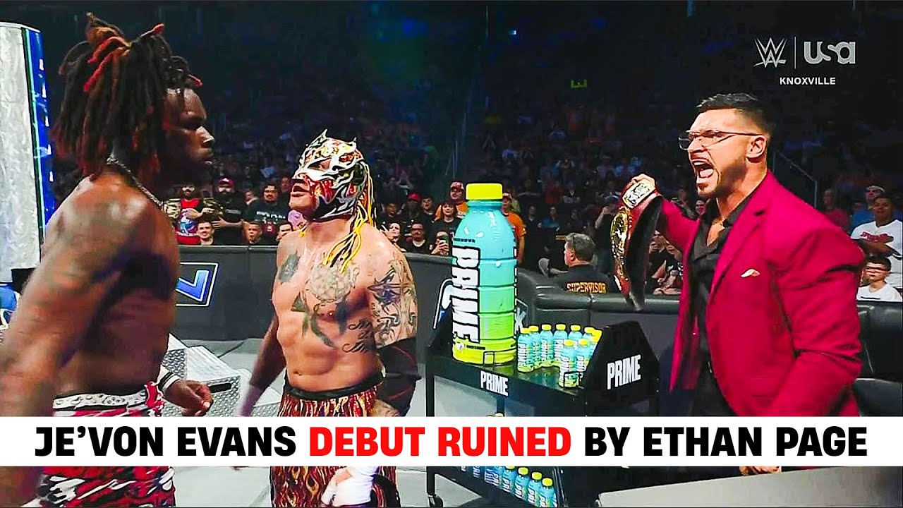 JE’VON EVANS WWE DEBUT RUINED BY ETHAN PAGE INTERFERENCE! - YouTube