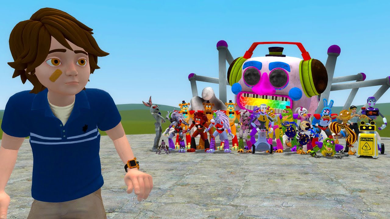 GREGORY VS ALL FNAF SECURITY BREACH ANIMATRONICS in Garry's Mod! Part 2 ...