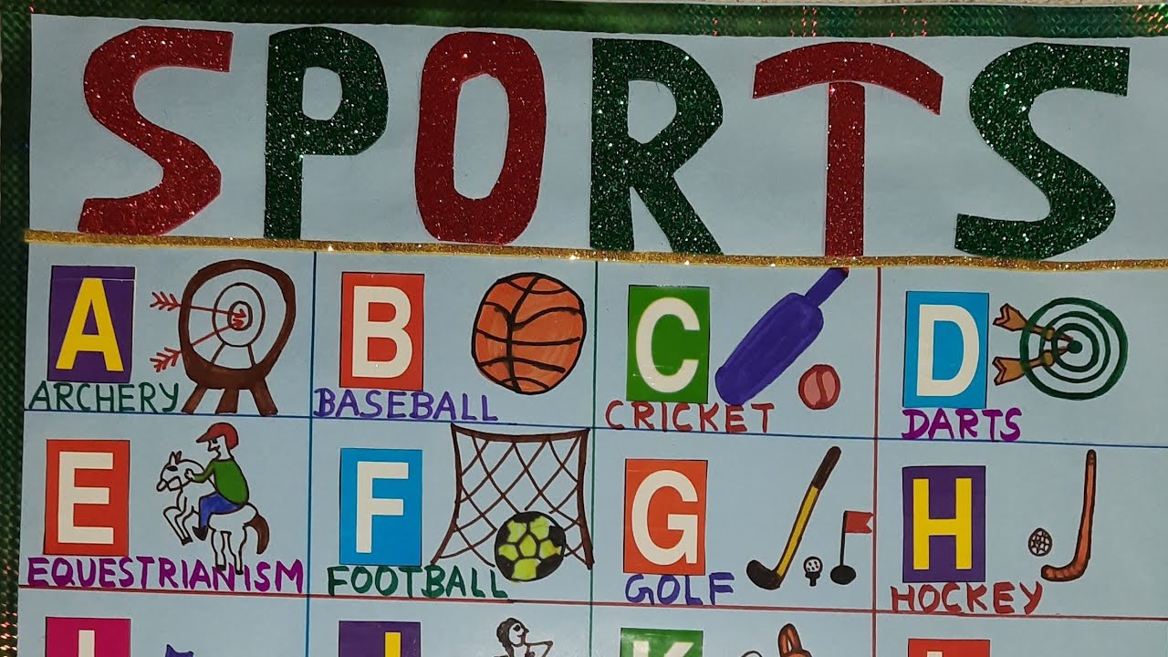 A to Z Sports Names and pictures | GK Chart | - YouTube