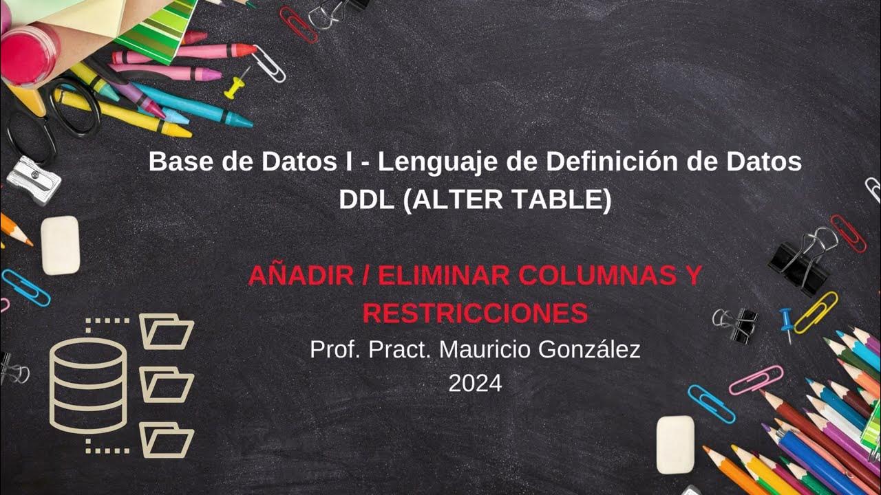 Alter table add drop column constraint - YouTube