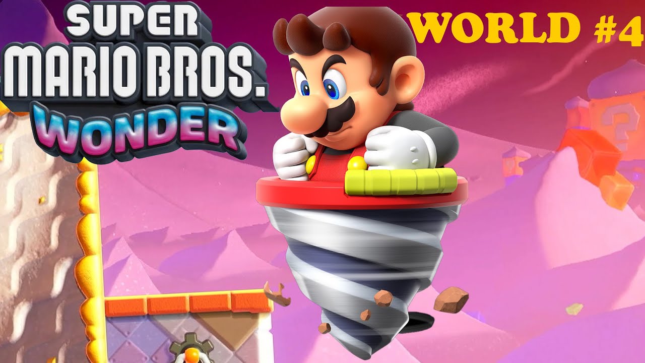 ITS TIME TO DRILL Super Mario Bros Wonder World 4 Sunbaked Desert - YouTube