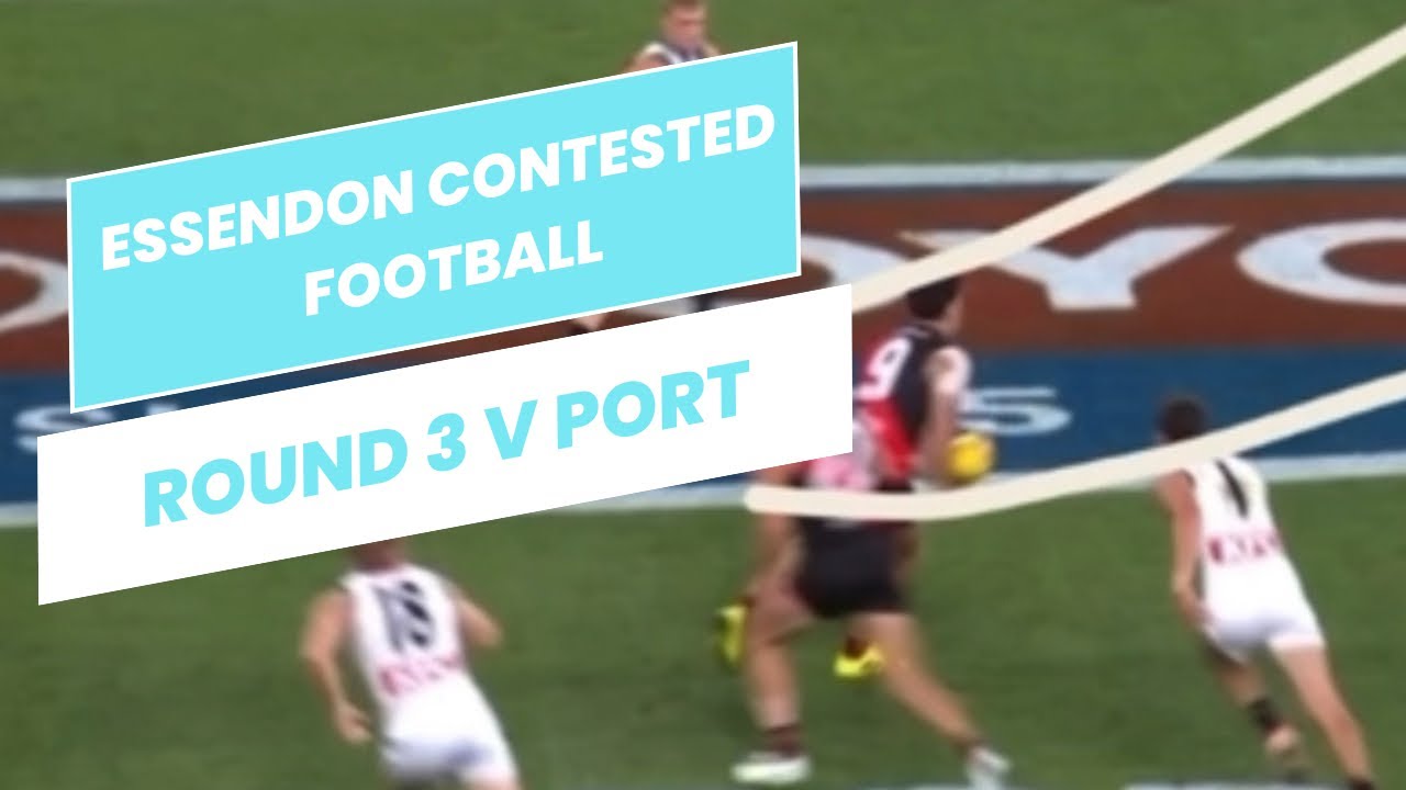 AFL Rd. 3 Ess contested ball dominance vs Port Adelaide - YouTube