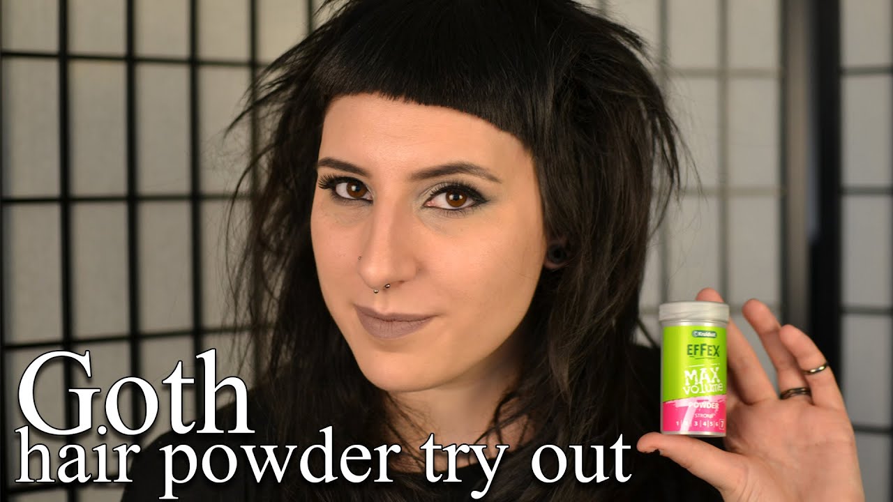 Goth hair powder review - YouTube