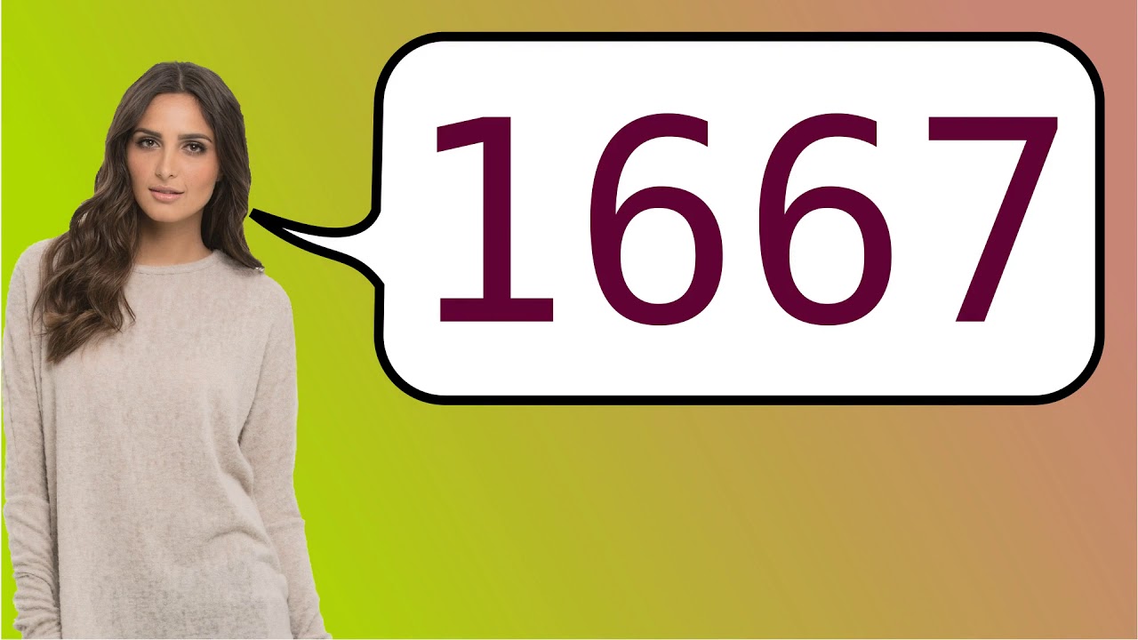 How to say '1667' in French? - YouTube