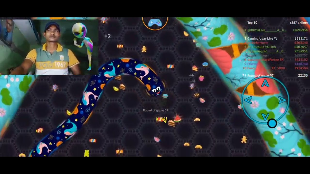 🐍🪱 HARD Snake game changer not snake 🐍 Worms Zone io vs hacker round of ...