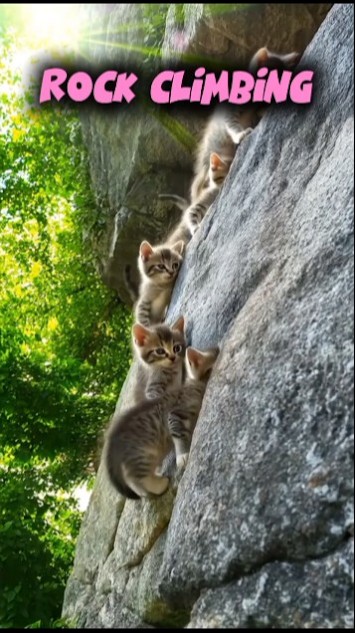 Rock climbing cat#cutecats #shorts #catadventures - YouTube