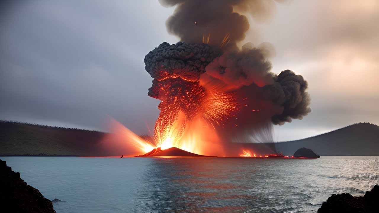 Lava Fountaining at Krakatau - YouTube