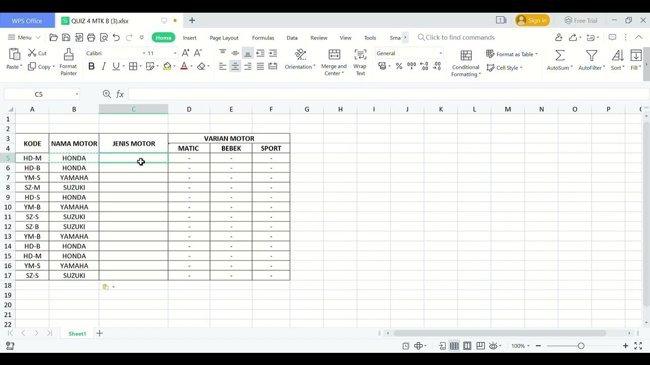 QUIZ 4 MTK B 3 xlsx WPS Office 2022 12 04 13 34 42 - YouTube