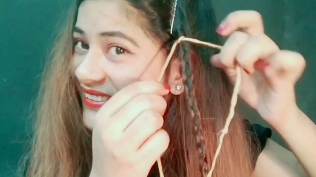 How To Wrap Your Hair using threads - YouTube
