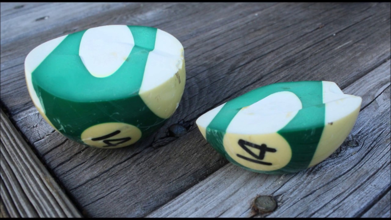 Use billiard ball as a weapon. And slinging it against the rock. - YouTube