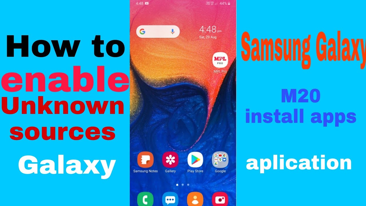 How to enable unknown sources in Samsung Galaxy M20 - Install Unknown ...