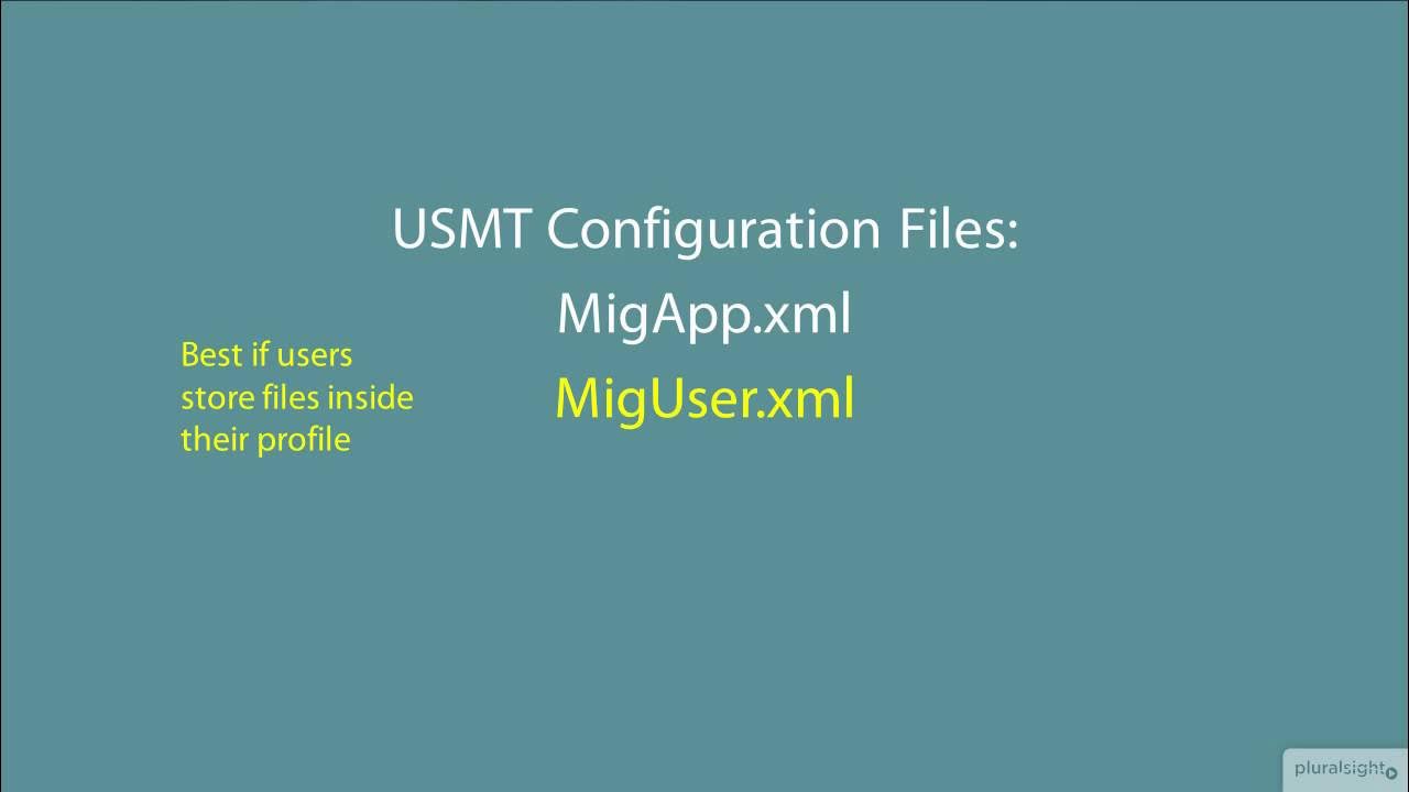 04 01 Migrating Users with the User State Migration Tool - YouTube