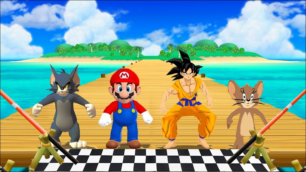 Mario Party 9 MiniGames Mario Vs Goku Vs Tom Vs Jerry (Master ...