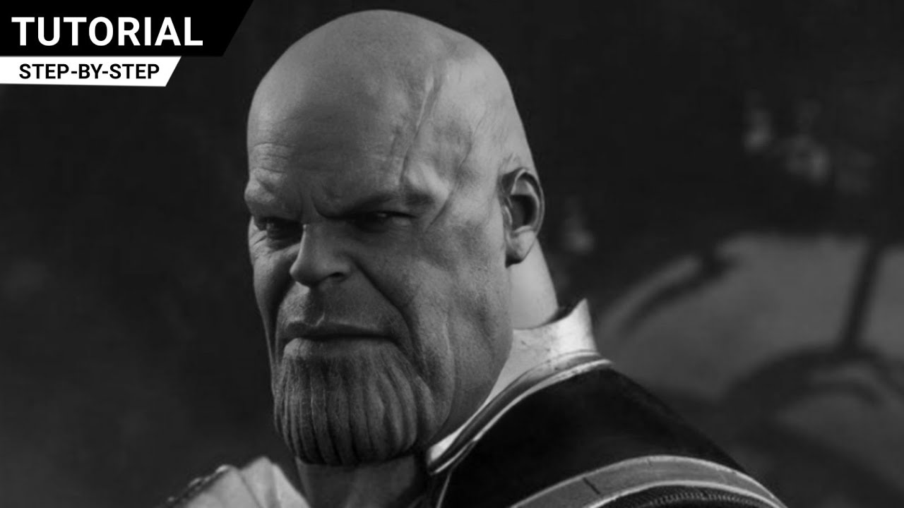 Hyper Realistic Thanos Drawing 🔥 Face Shading Tutorial | Step by Step ( Avengers : Endgame ...