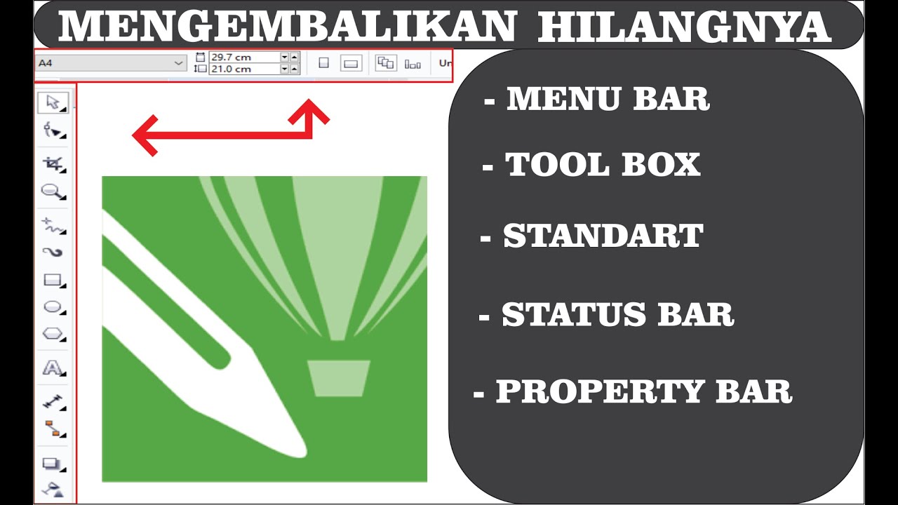 Cara Menampilkan Menu Bar CorelDraw Yang Hilang | Memunculkan Menu Bar ...