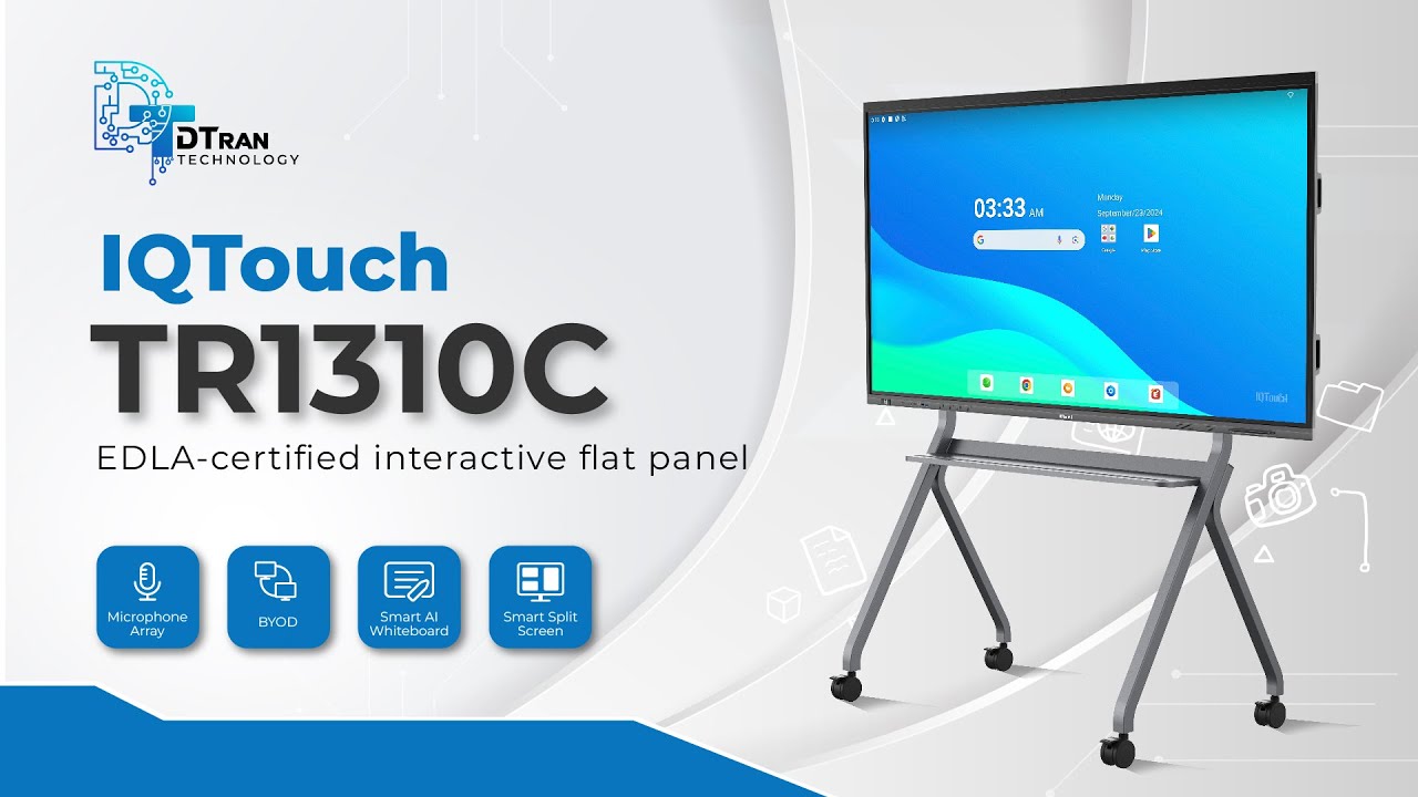 DTran Technology IQTouch TR1310C Pro ad video: EDLA-certified interactive flat panel - YouTube