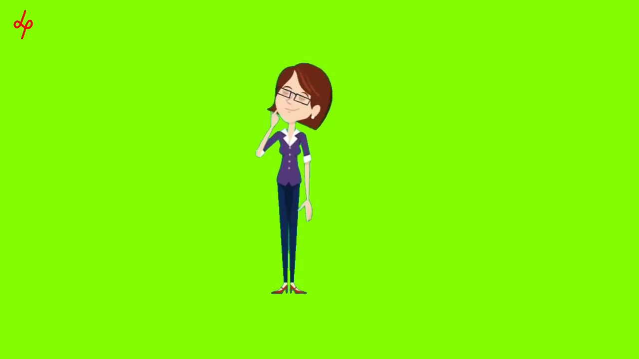 Thinking | female teacher | green screen animation - YouTube