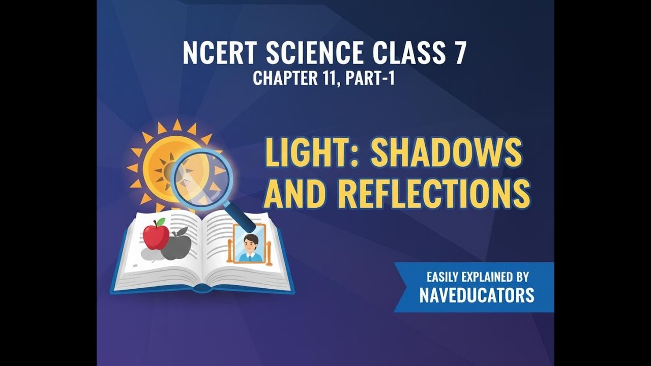 NCERT Class 7 Science Chapter 11 Part 1 | Light: Shadows & Reflections ...