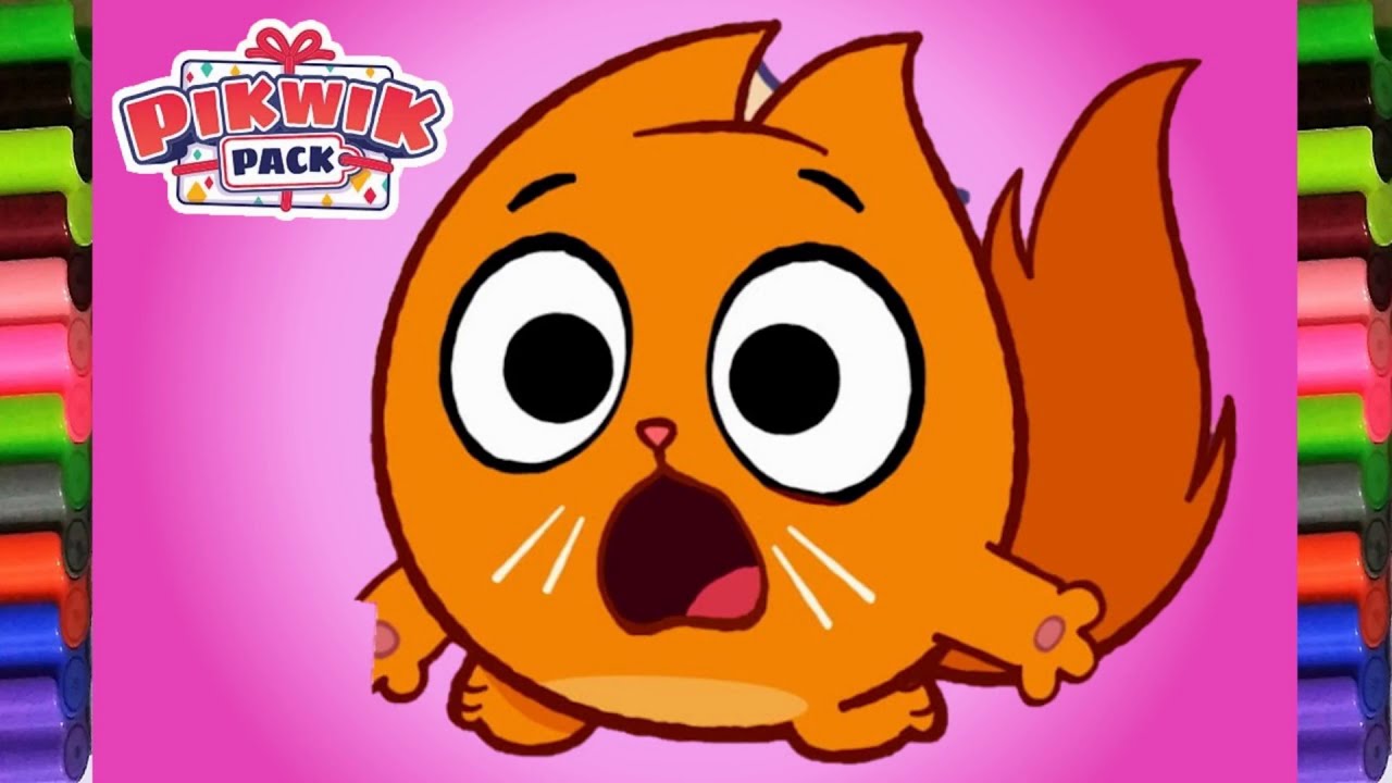 How to draw Pikwik Pack hazel Drawing | Pikwik cartoon Colouring Pages ...