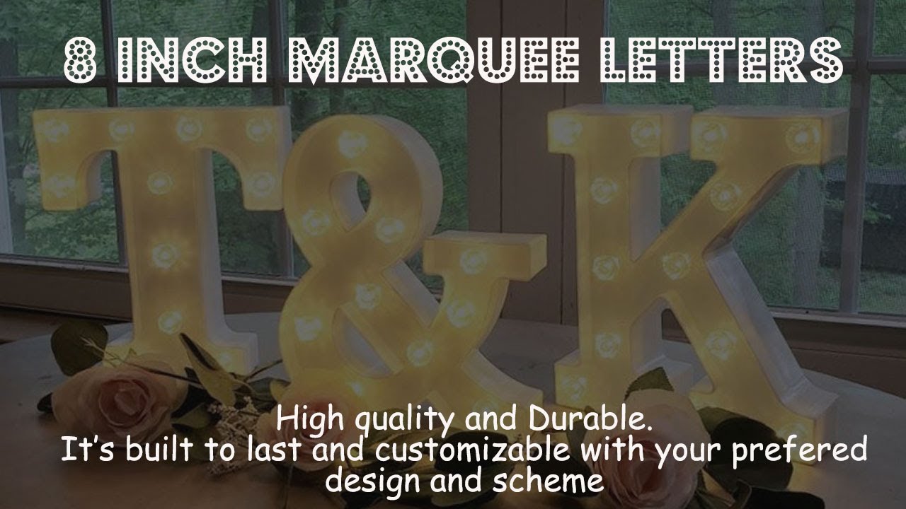 8 Inch Marquee Letters | Ideal for parties, weddings and other special ...